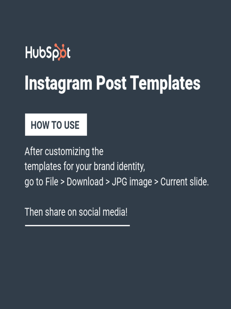 Instagram Post Templates Guide | PDF