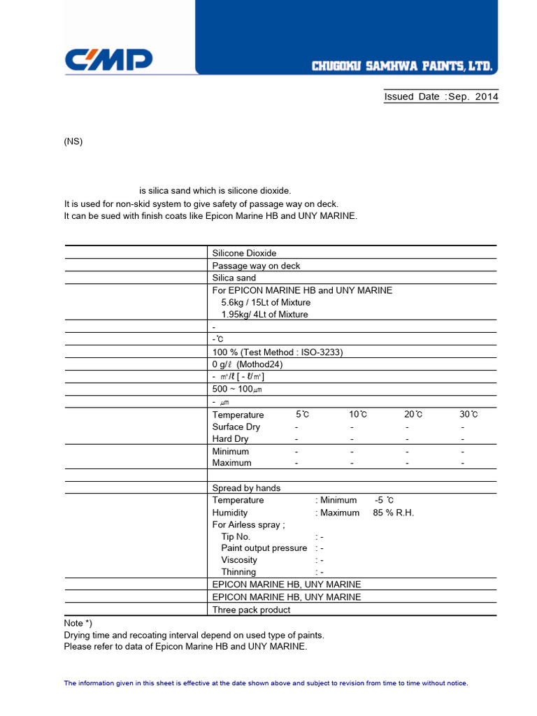 9090 NON SKID SAND Rev (1409) | PDF | Silicon Dioxide | Sand