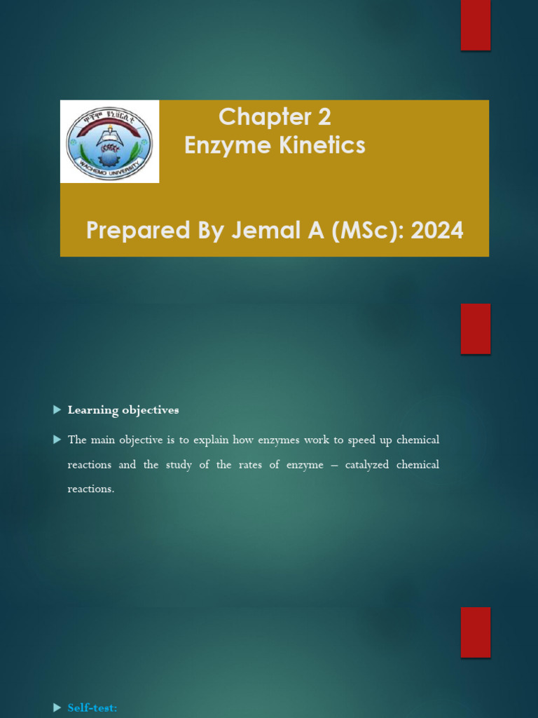 Chapter 2 Enzyme Kinetics | PDF | Enzyme Inhibitor | Enzyme