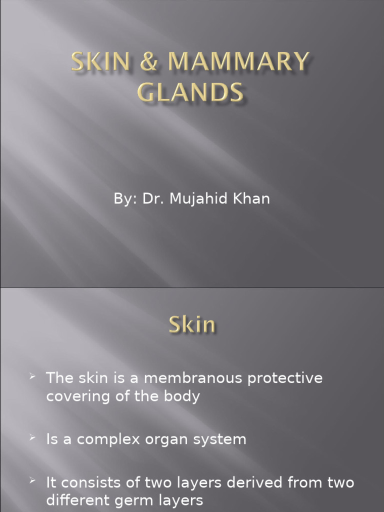 12-Skin & Mammary Gland (Autosaved) | PDF | Skin | Epidermis