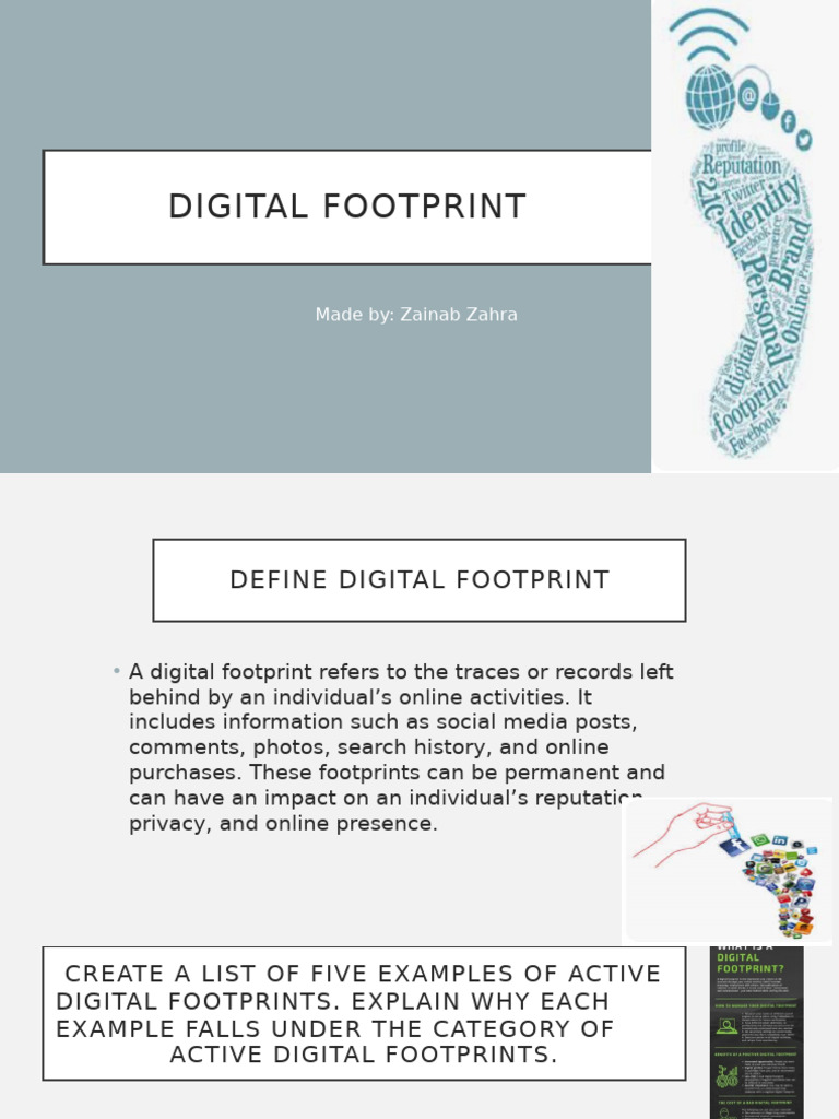 Digital Foot Print | PDF | Popular Culture & Media Studies | Social Media