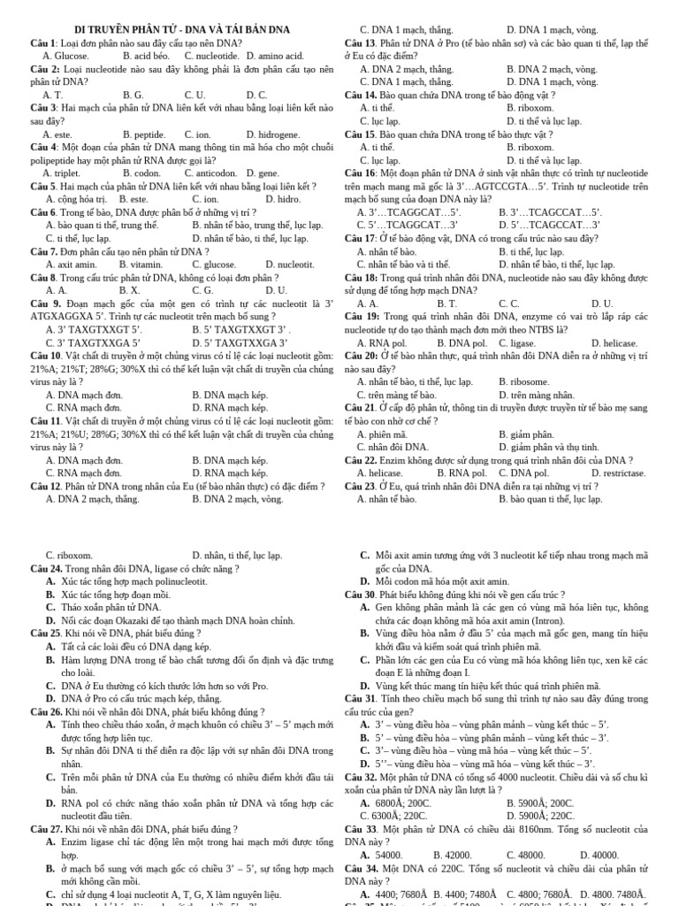 Dna Và Tái B N Dna | PDF