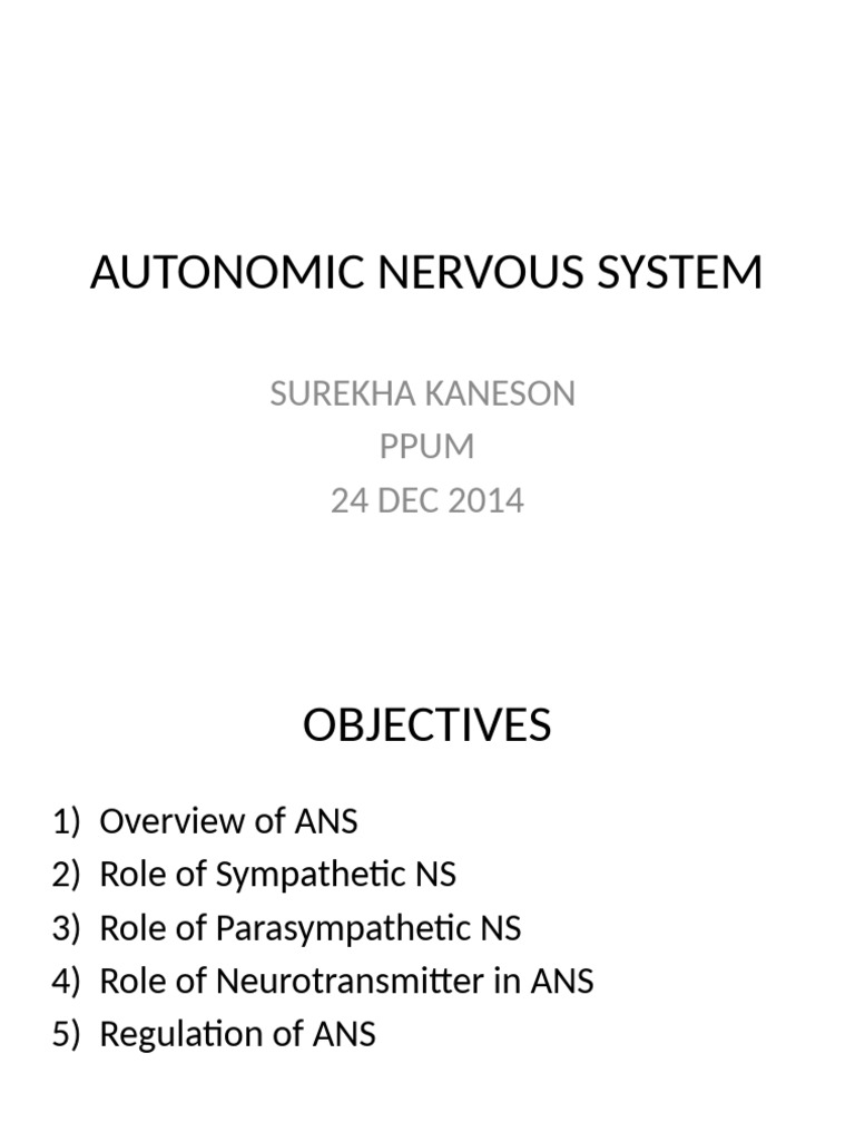 Autonomic System | PDF | Autonomic Nervous System | Acetylcholine
