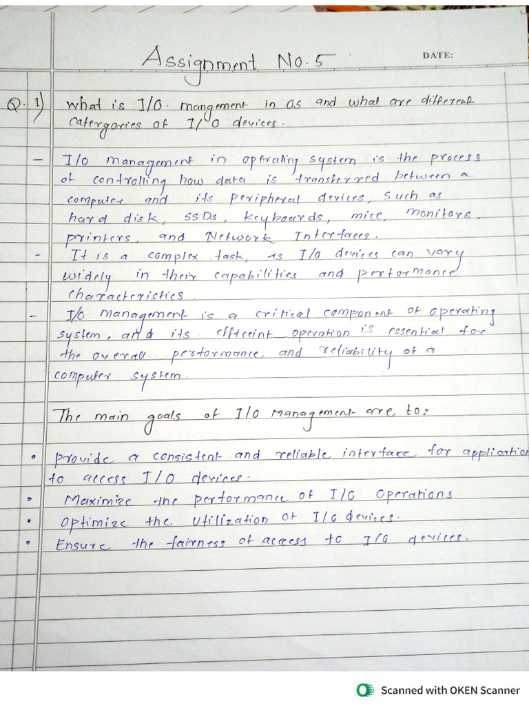 OS Assignment No.5-1 | PDF