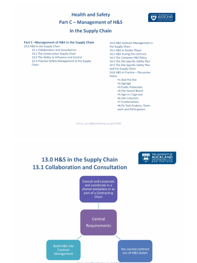 2020 - Civil 790 - LS - H&S Part C New | PDF