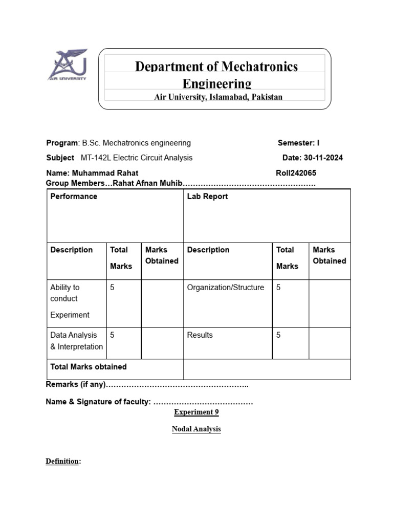 Rahat Eca Lab 9 242065 | PDF