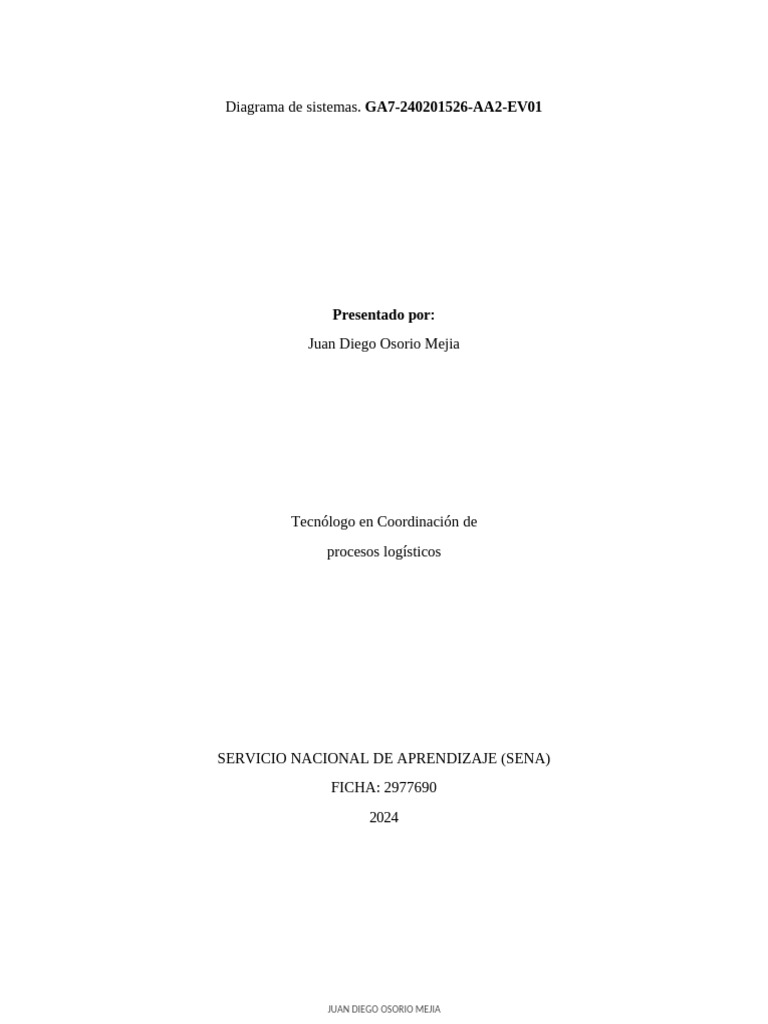 Diagrama de Sistemas. GA7-240201526-AA2-EV01. | PDF
