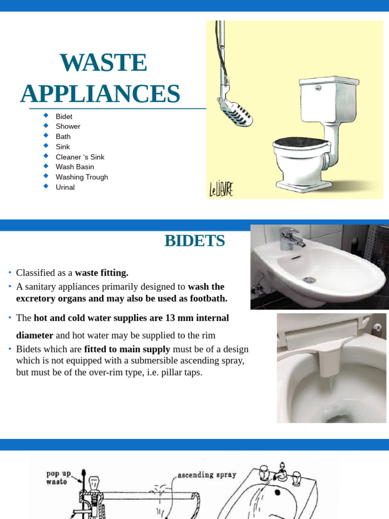Chap 2a Sanitary Appliances(waste appliances) | PDF | Sink | Shower