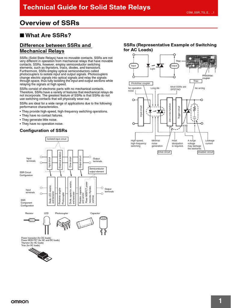Technical Guide for Solid State Relays | PDF | Relay | Mosfet