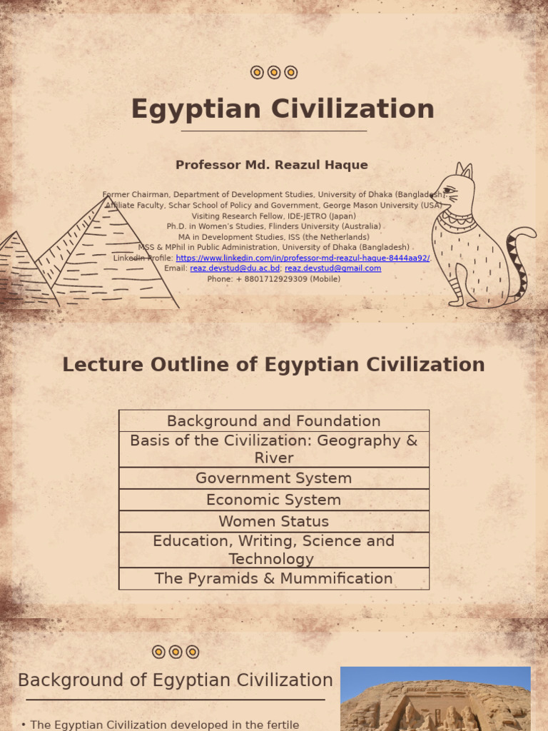 LECTURE 05 (Egyptian Civilization) | PDF | Ancient Egypt | Ancient ...