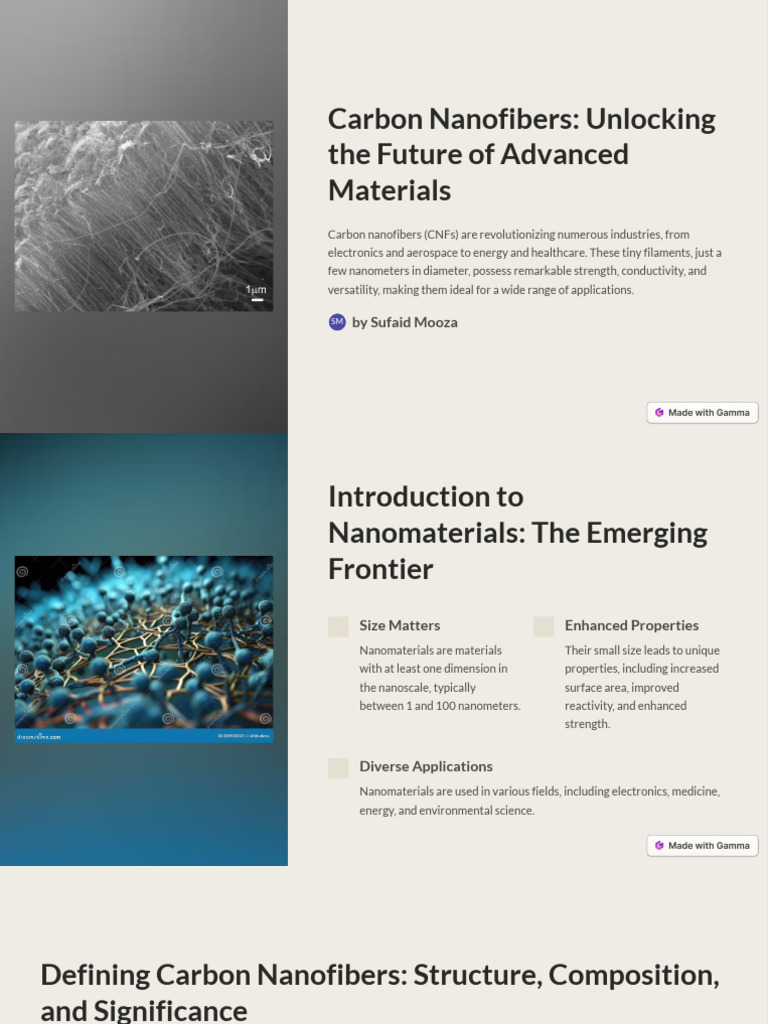 Carbon Nanofibers Unlocking The Future of Advanced Materials | PDF | Nanomaterials | Graphene
