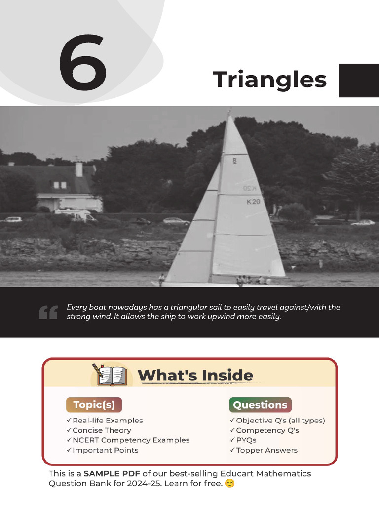CBSE-X Mathematics - Chap-6 (Triangles) | PDF | Triangle | Euclidean Plane Geometry