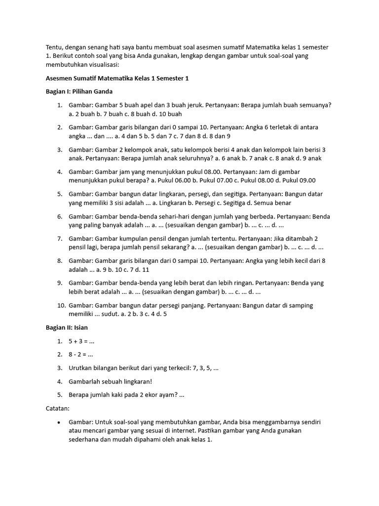 soal uas MTK Gemini | PDF