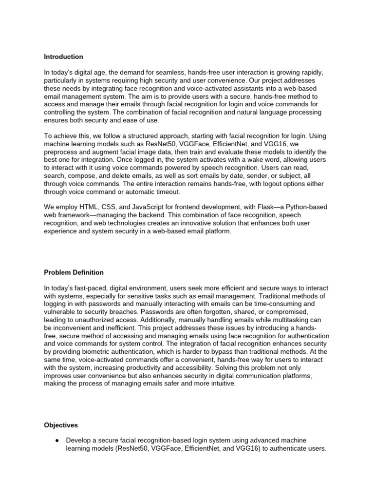 face recognised voice emailer | PDF | World Wide Web | Internet & Web