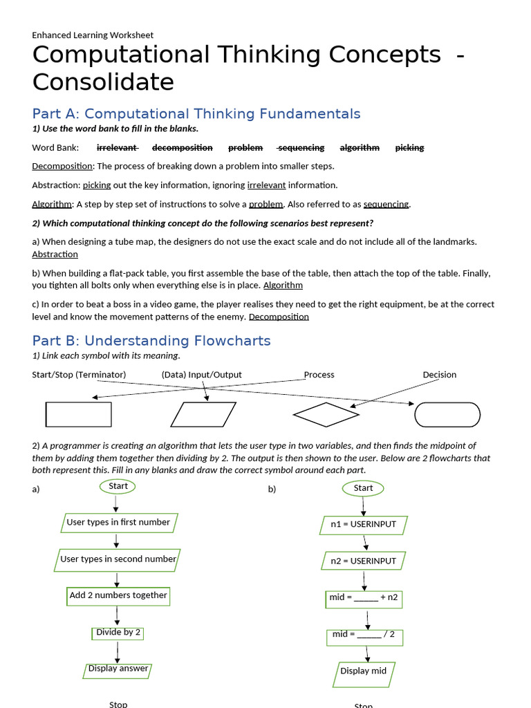 Computational Thinking Concepts EL | PDF | Algorithms | Information