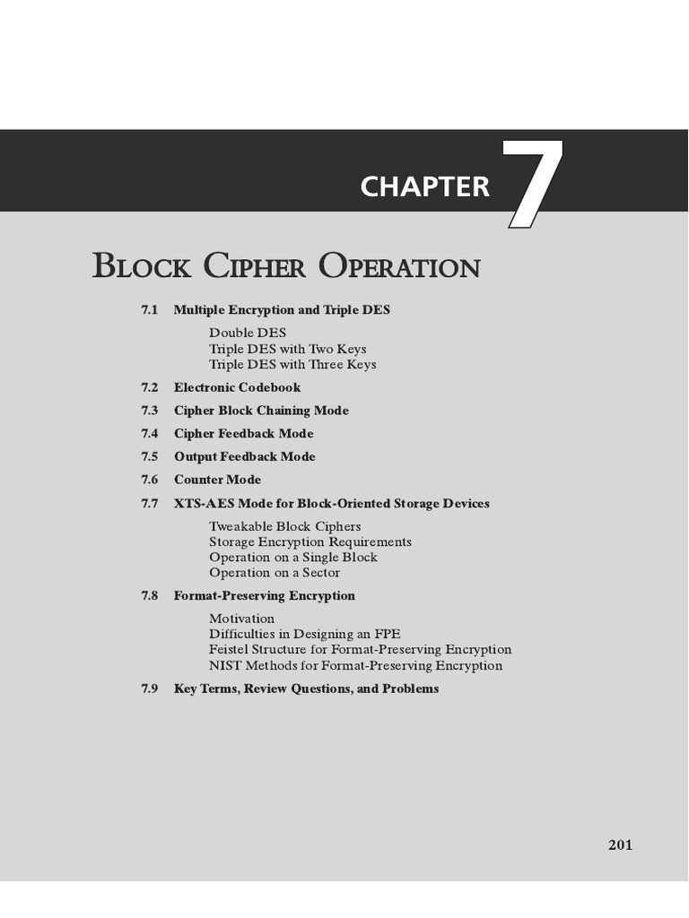 Cryptography. Block cypher operation | PDF