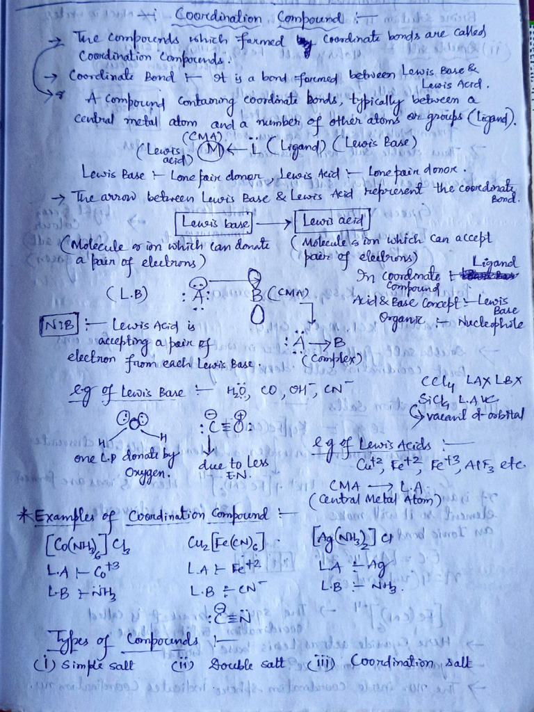 Coordination Compound | PDF