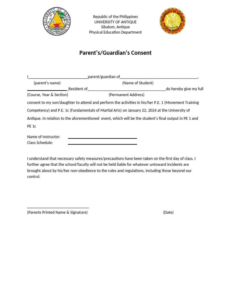 Waiver For PE Culminating 2024 | PDF