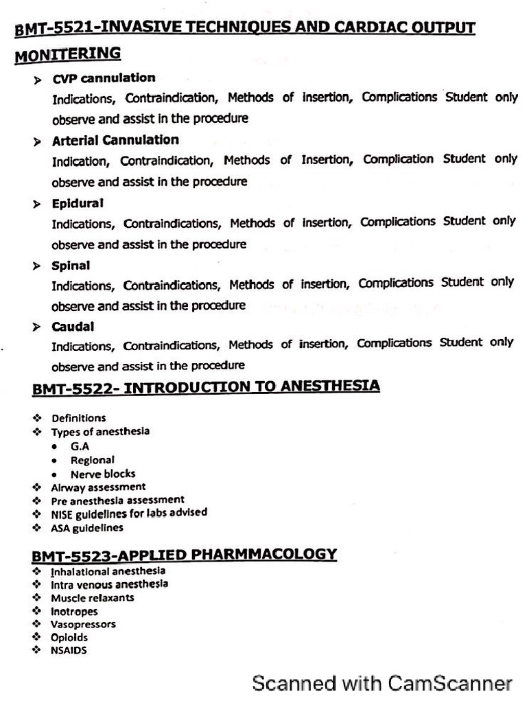 5th Semester Outline | PDF