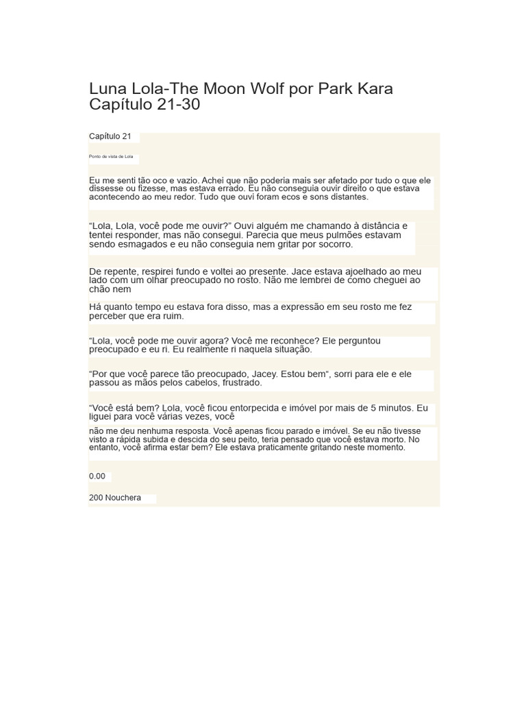 PDF translate_ Luna Lola 21-30.pdf _ Sider | PDF | Dor | Amor