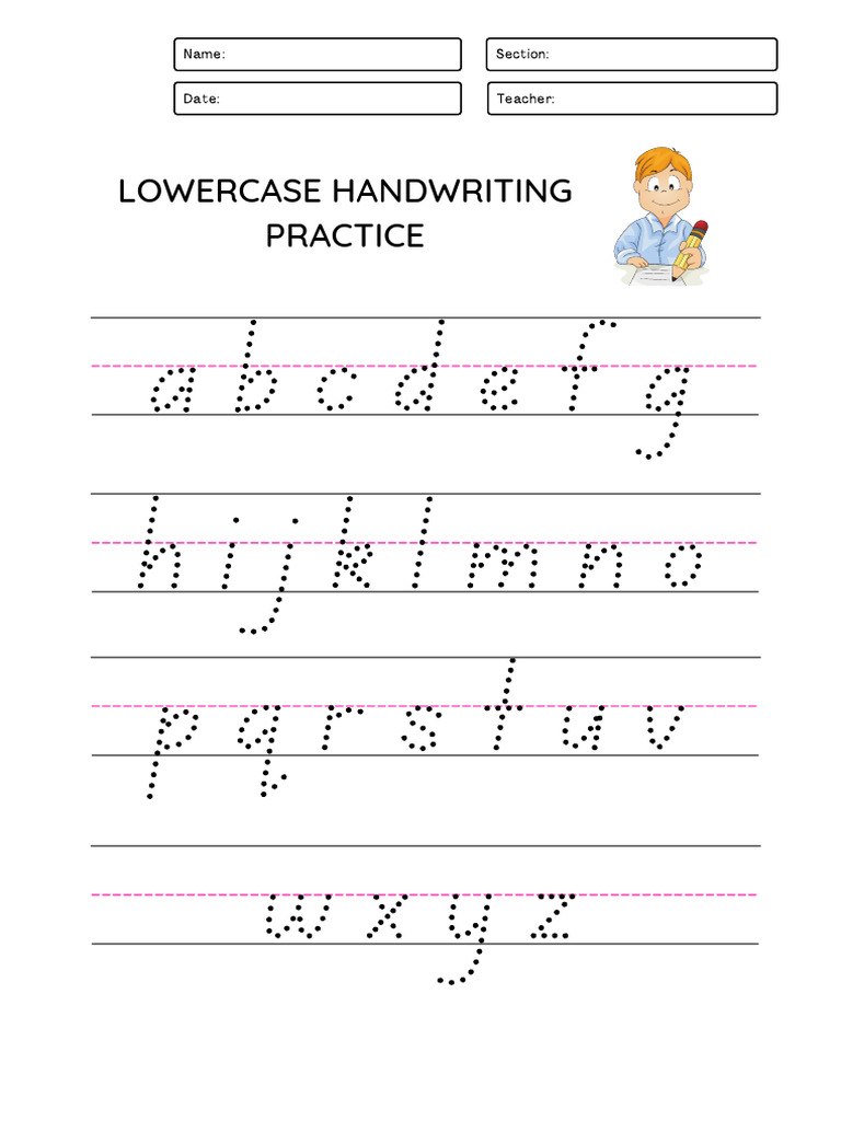 2 Alphabet Handwriting Practice Worksheets For Kids | PDF