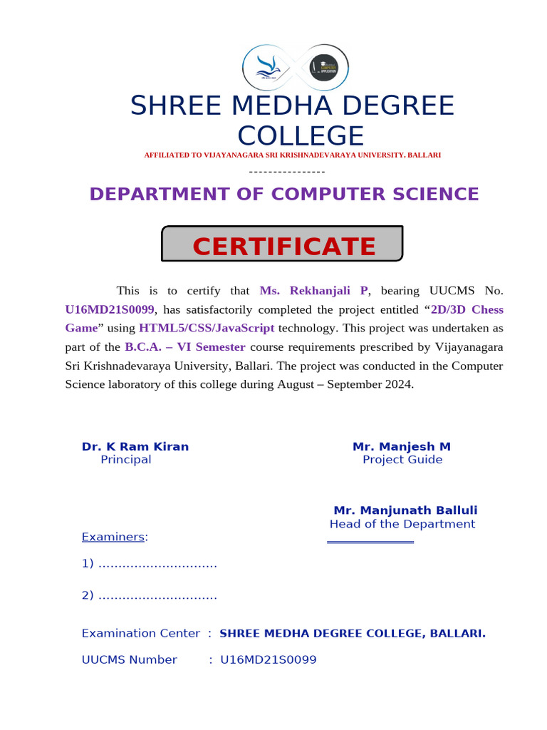 2 DEPT CERTIFICATE - Rekha | PDF