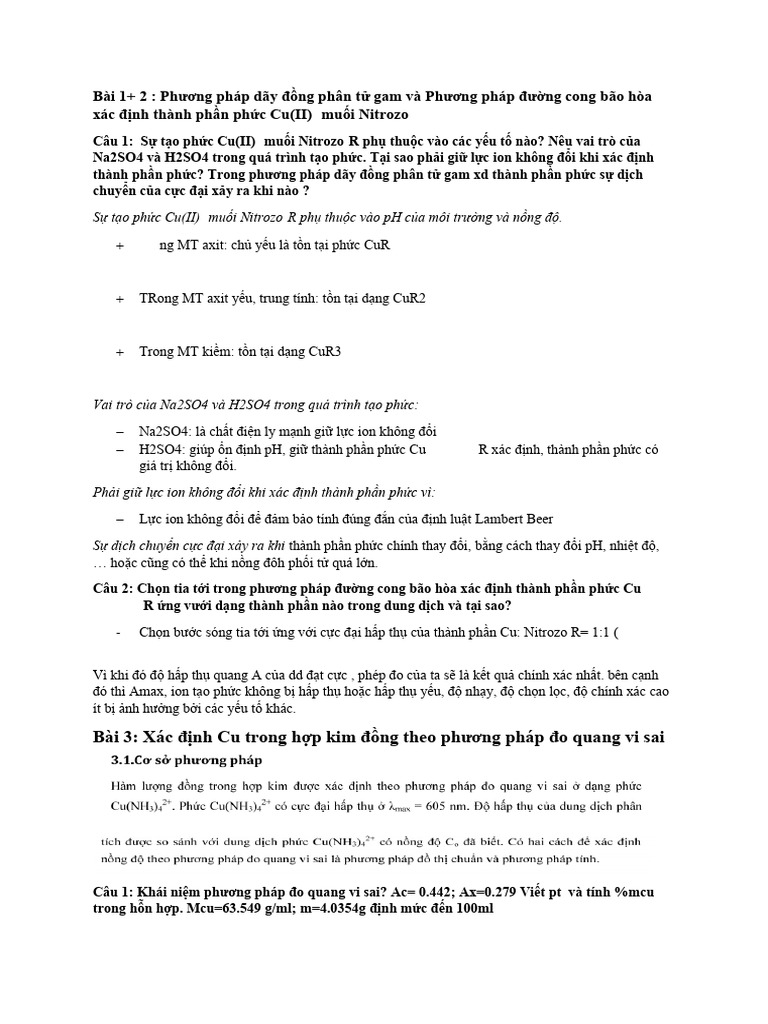 Phao Thí Nghiệm Phân Tích Công Cụ | PDF