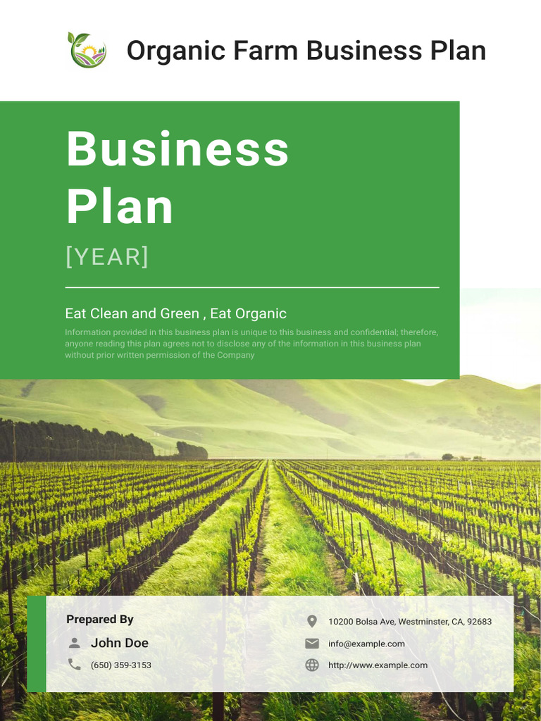 Organic Farming Business Plan Overview | PDF | Cost Of Living | Organic ...