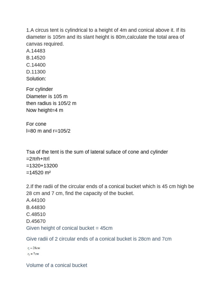 Mensuration 3Q | PDF