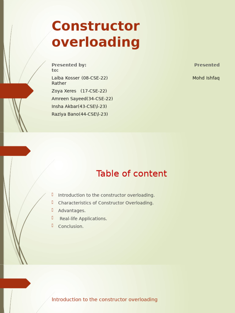 Constructor Overloading Pdf Programming Constructor Object 0065