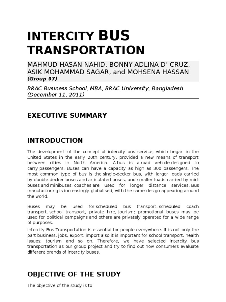 Bus Transportation | Bus | Swot Analysis