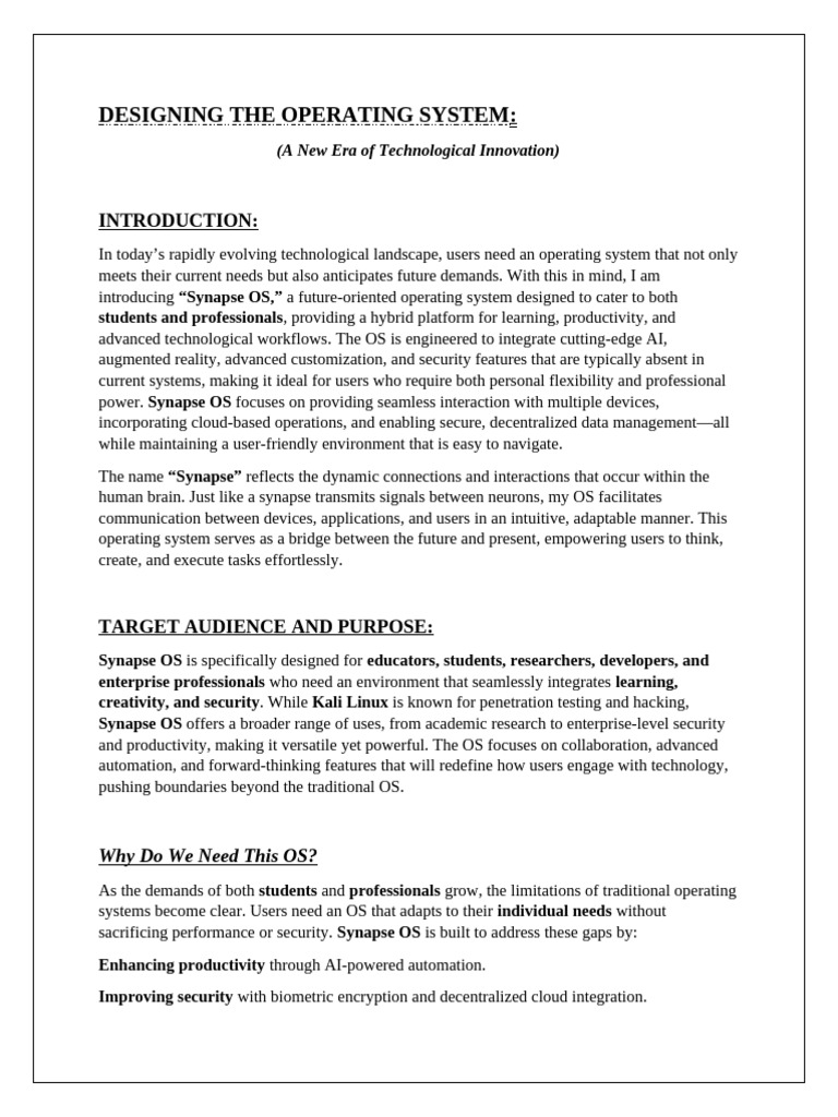 Designing The Operating System | PDF | Operating System | Security