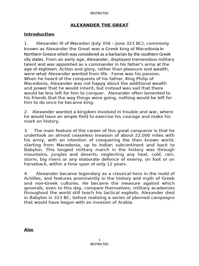 Alexendar The Great Final | PDF | Alexander The Great | Macedonia ...