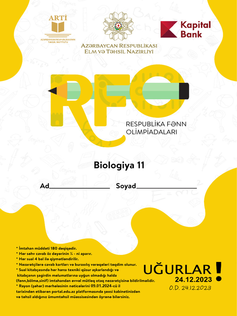 Biologiya_11_ci_sinif_RFO_rayon_şəhər_mərhələsi_sualları_və_cavabları (2) | PDF