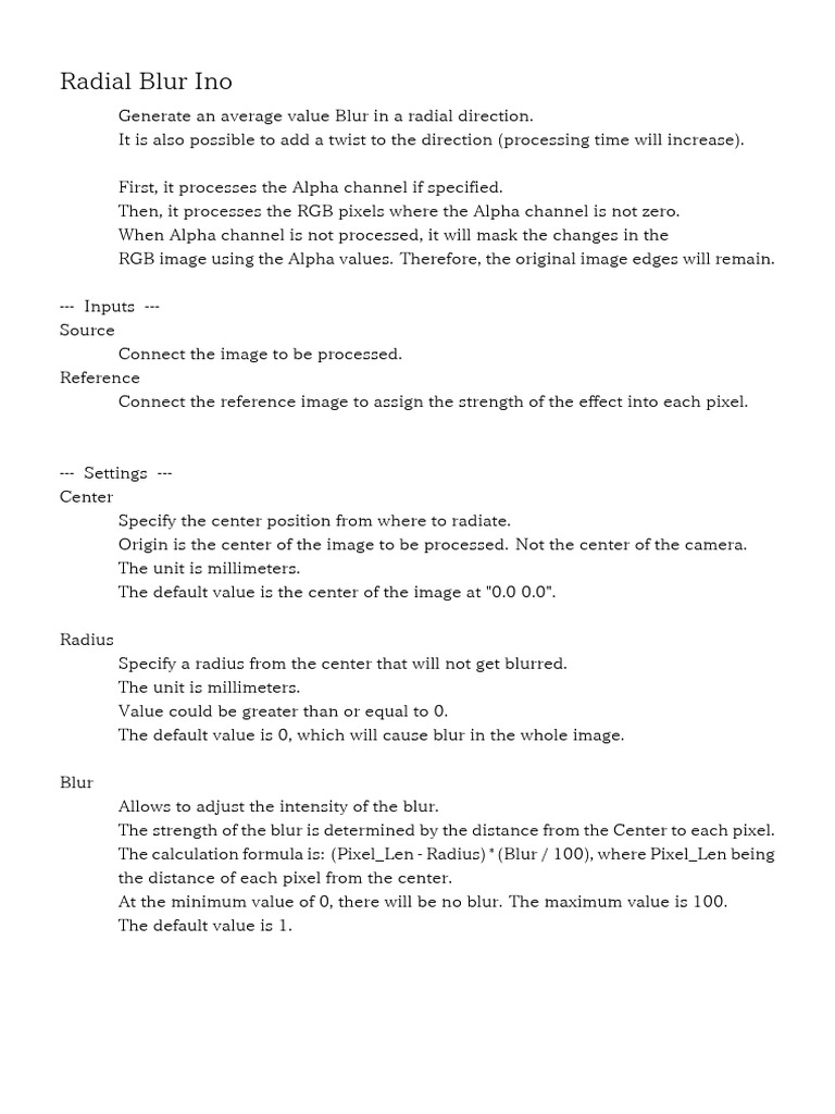 RadialBlurIno | PDF | Pixel | Rgb Color Model