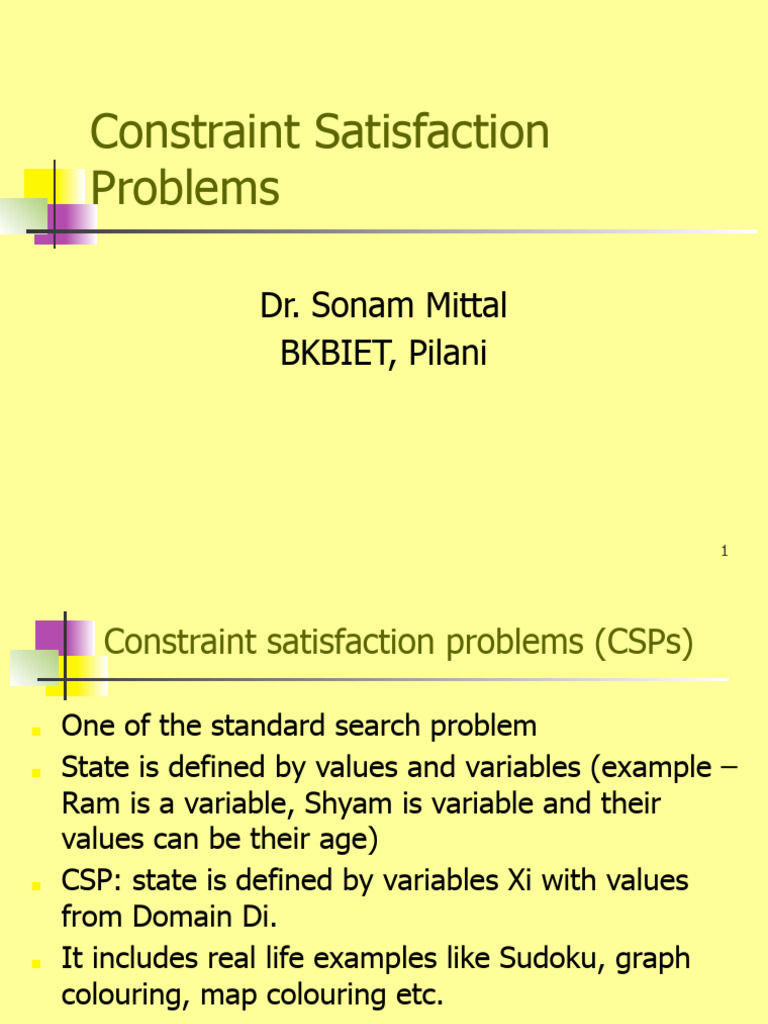 Lec 5 Constraint Satisfaction Pdf Theoretical Computer Science Computer Programming