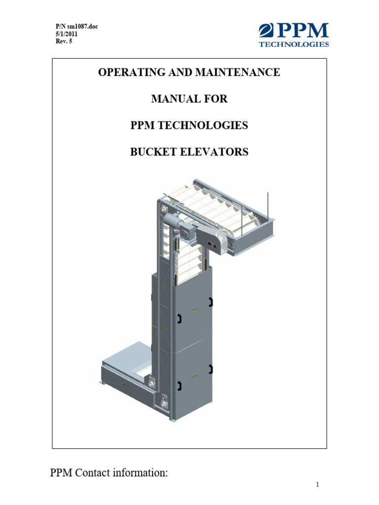 ALLEN BUCKET ELEVATORS MANUAL REV 7 - sm1087 | PDF | Elevator | Nut ...