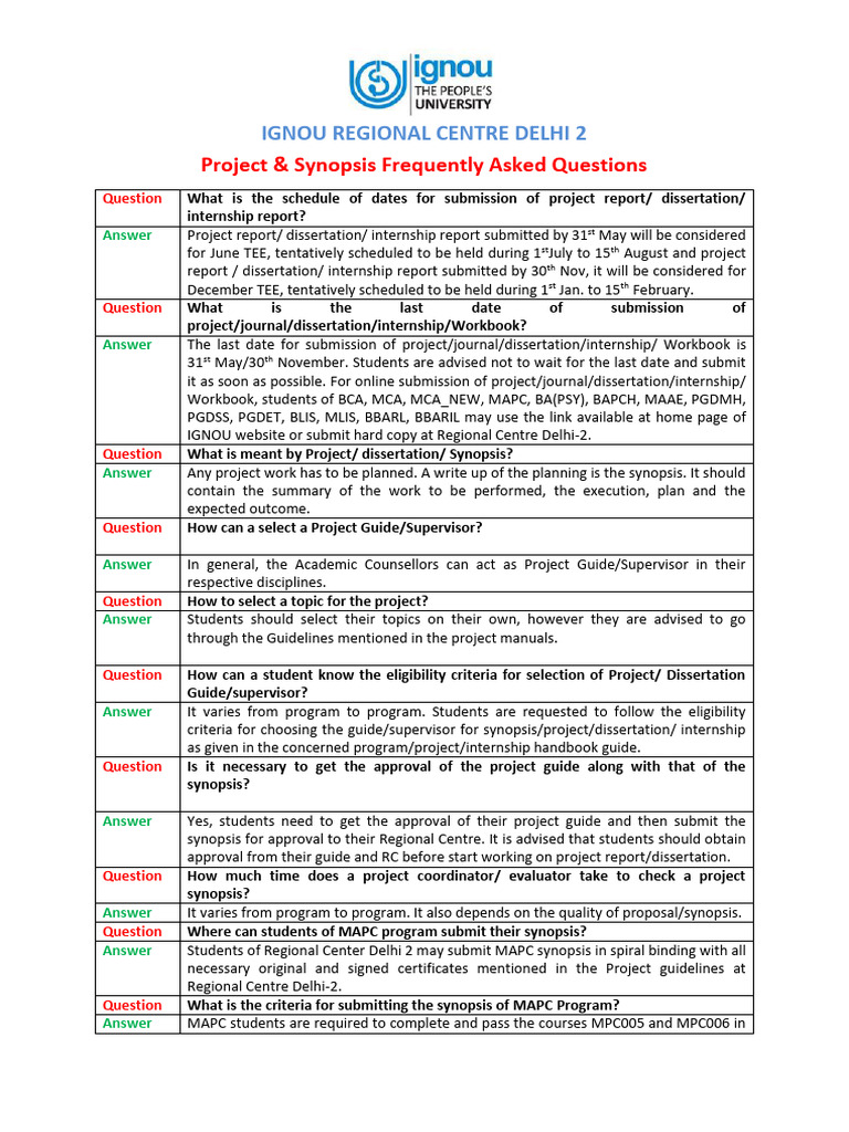 Project Updated Faq | PDF | Thesis | Academia
