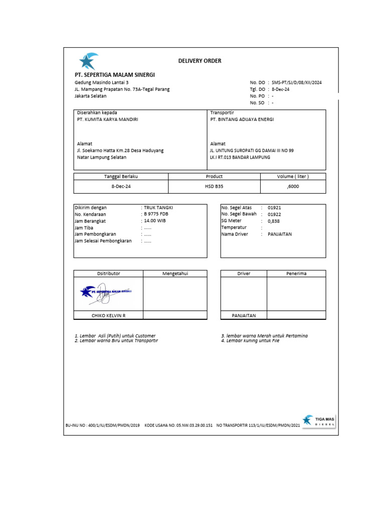 surat jalan kkm | PDF