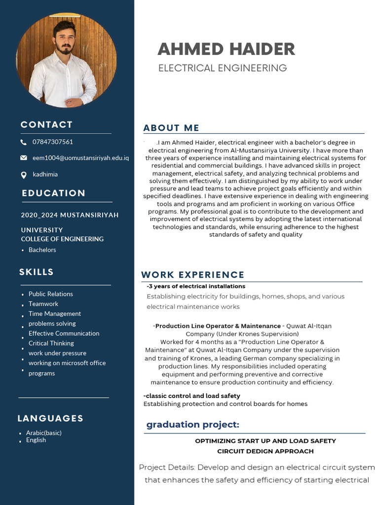 Ahmed Haider: Electrical Engineering | PDF