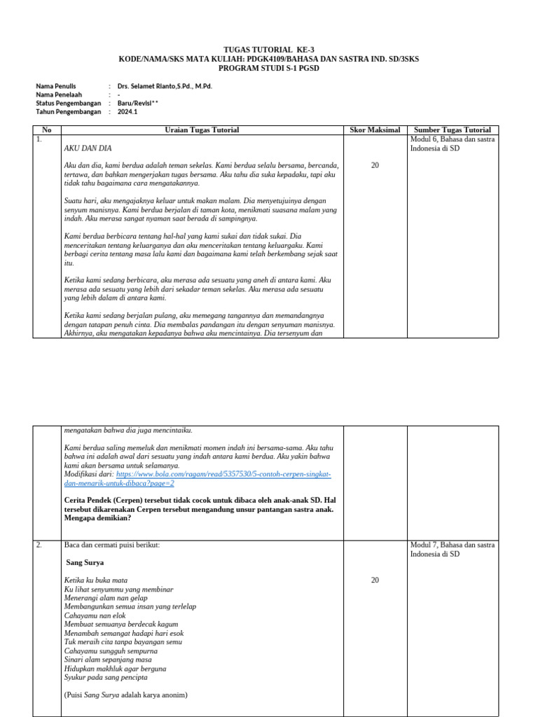 Soal Tugas Tutorial 3 | PDF