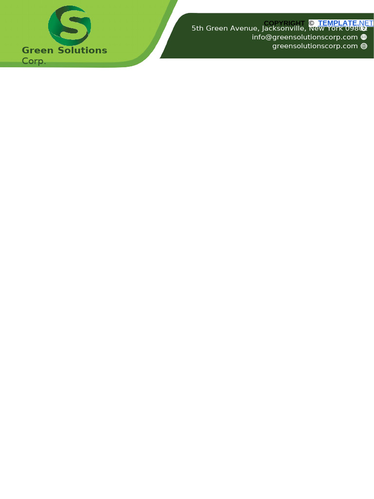 Green Letterhead Template | PDF