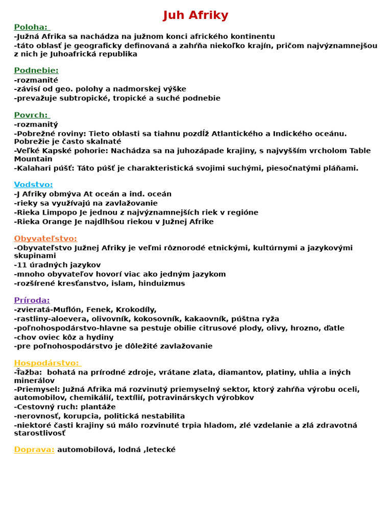 Juh Afrika | PDF