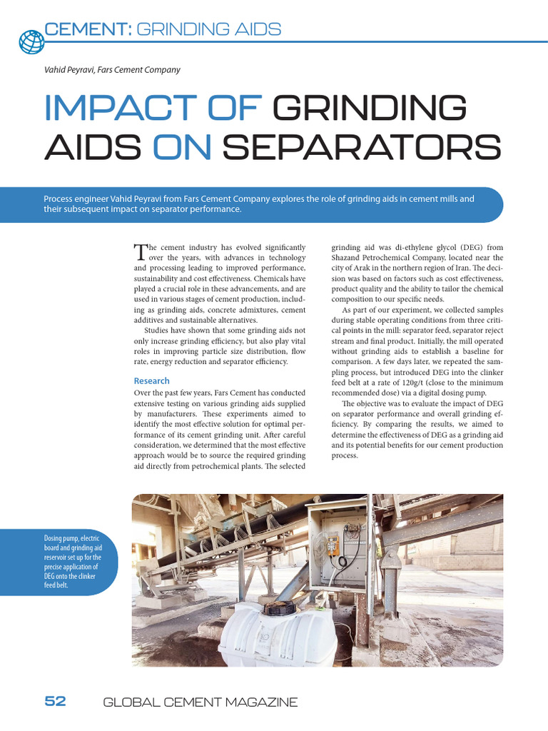 Grinding Aids For Author | PDF | Mill (Grinding) | Cement