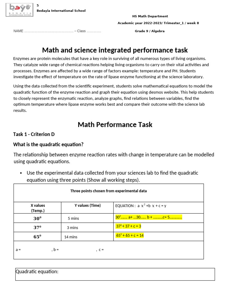 Trim. 1 Performance Task (Interdeciplinary With Sciences) - 1 | PDF ...