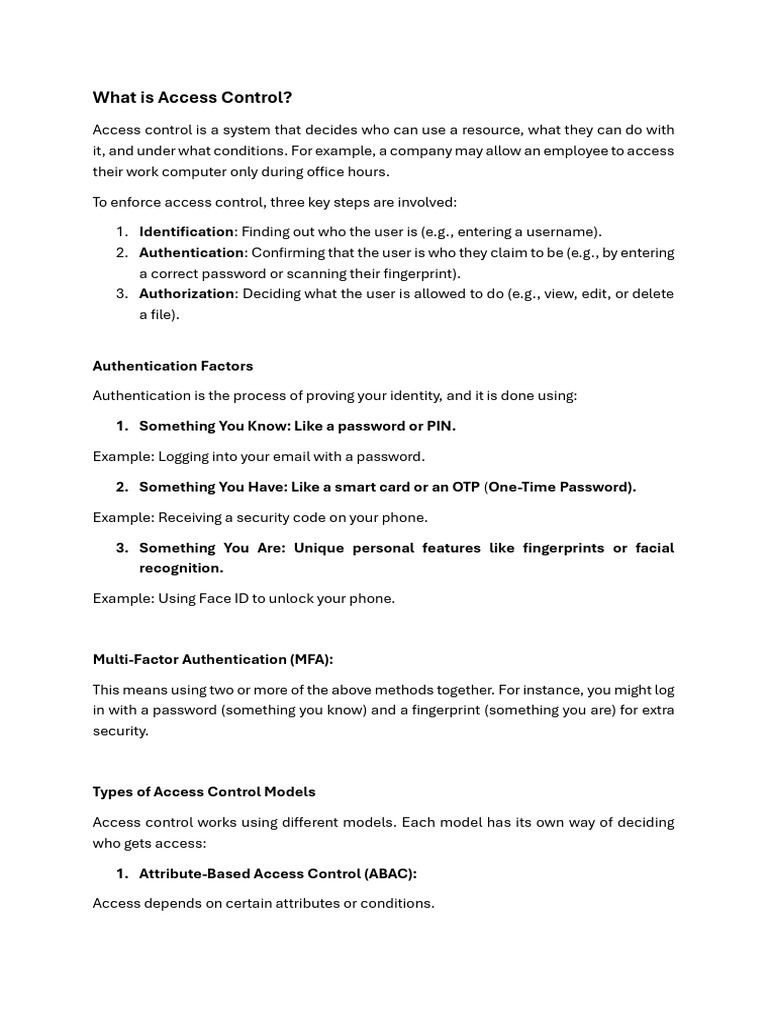 Aswin TS Access Control Simplified Notes Unit 3 Dist Sys | PDF | Access ...