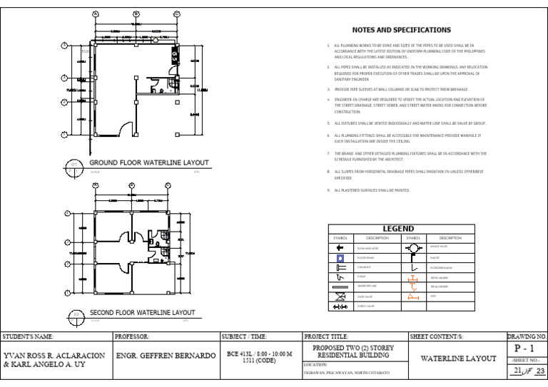 Water Layout | PDF | Plumbing | Sanitary Sewer