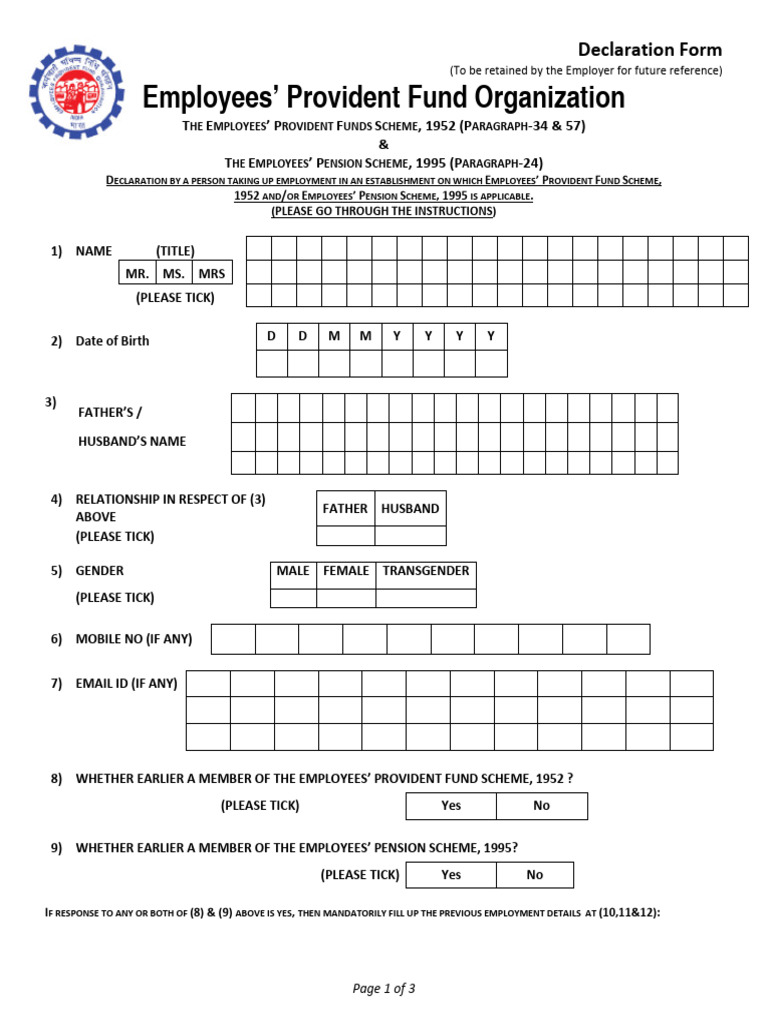 PF Form | PDF