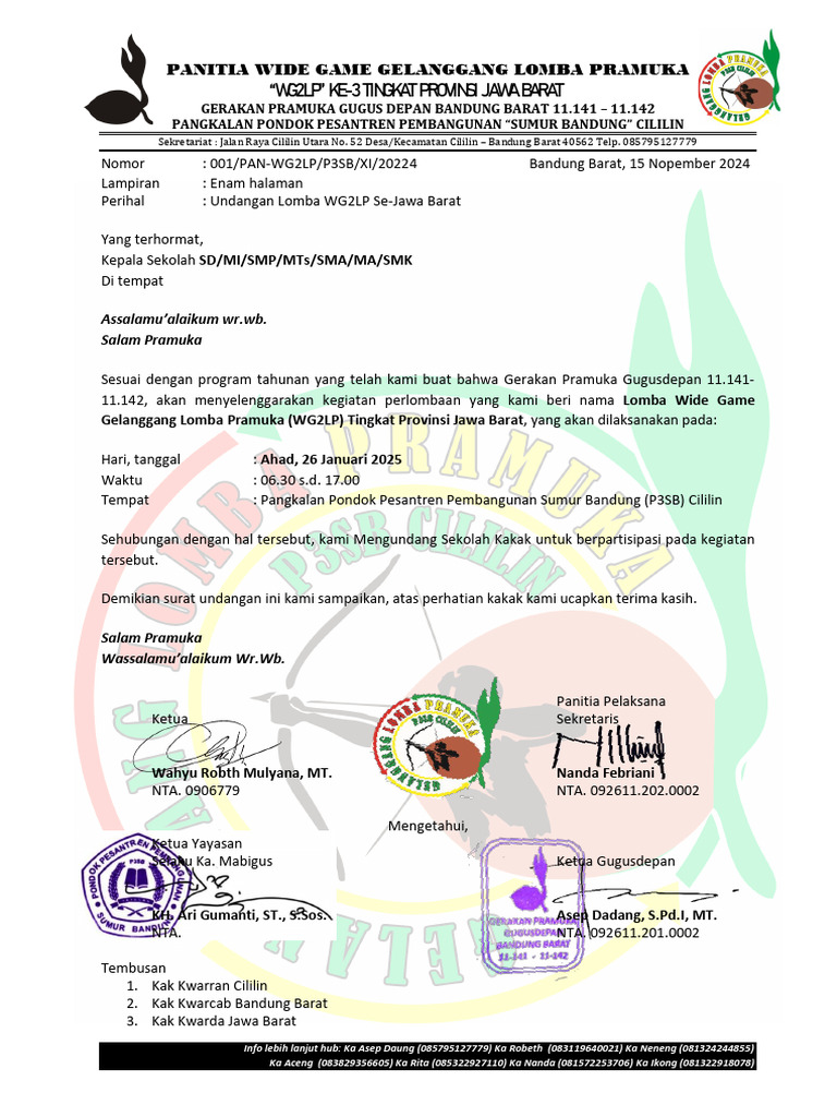 Surat Undangan Lomba | PDF