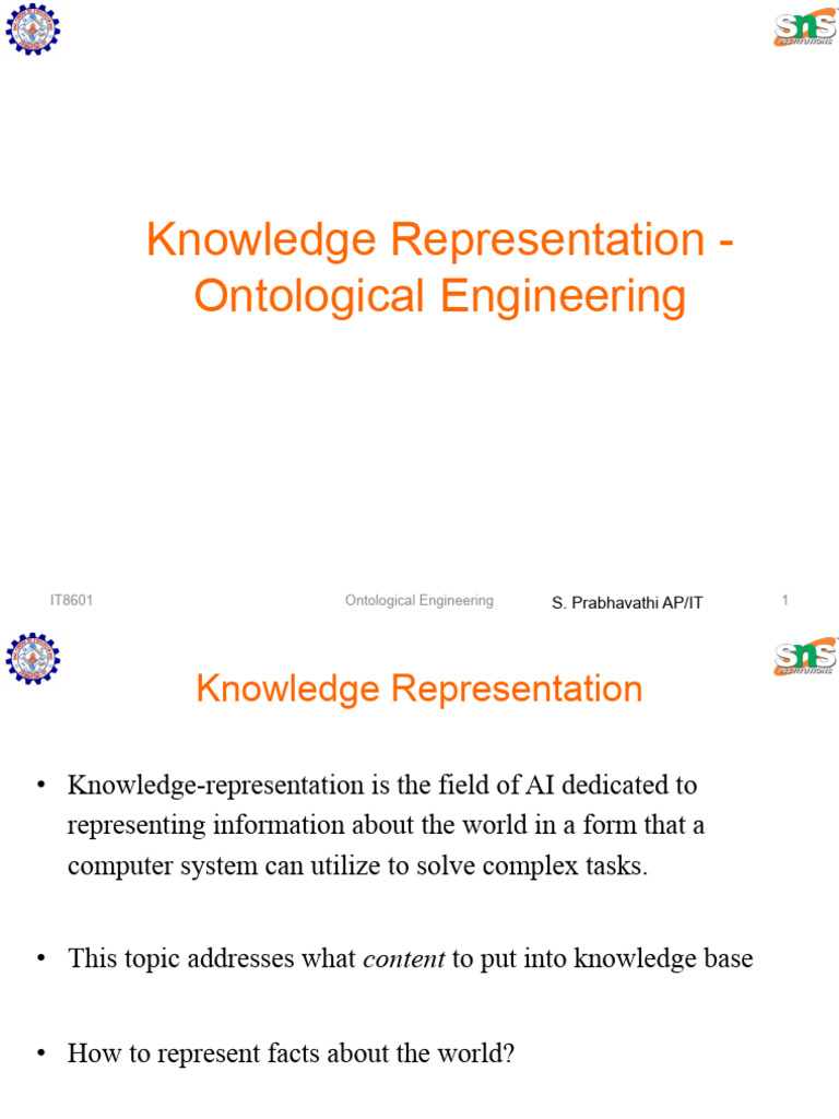 Ontological Engineering | PDF | Knowledge Representation And Reasoning | Concept